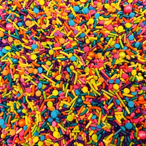 Neon Rainbow Edible Candy Sprinkles for Cakes, Cupcakes, Cookies ...