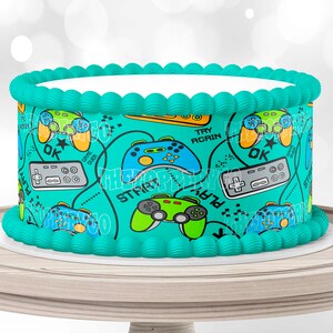 Level up Gamer Edible Toppers Round Rectangle Cake Pop Wraps - Etsy