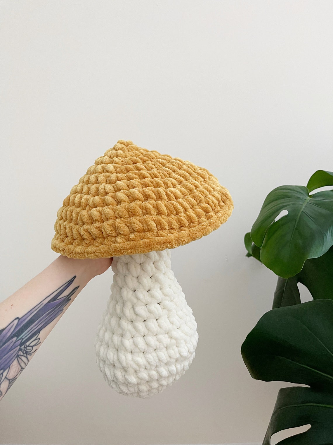 Crochet Mushroom Pillow - Made to Order - 4 Weeks Processing - Chenille ...