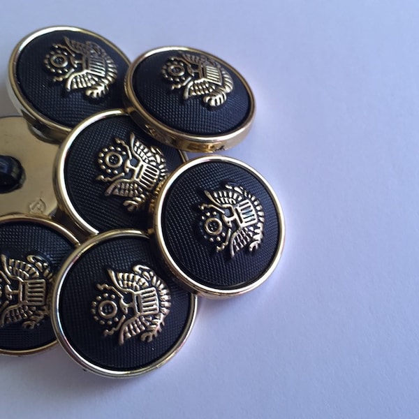 Brass Military Eagle Buttons - Etsy