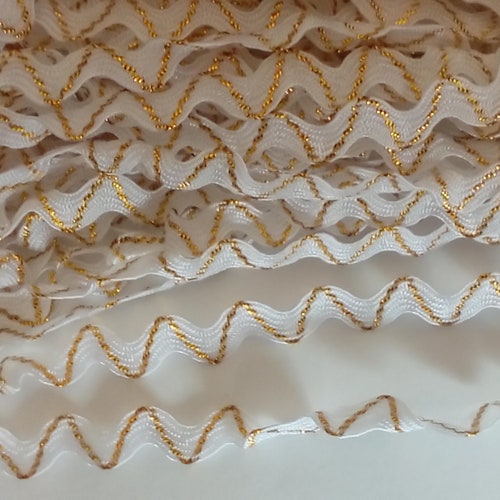 5 Yards Cream Sparkly Rick Rack Trim Glitter Trim Ric Rac - Etsy