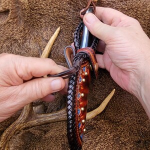 Hand Carved Leather Sheath Cowboy Style, Camping, Sportsman, Hunting ...