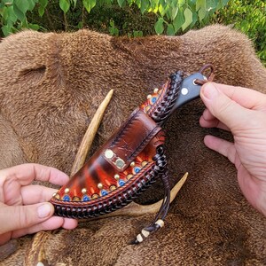 Hand Carved Leather Sheath Cowboy Style, Camping, Sportsman, Hunting ...