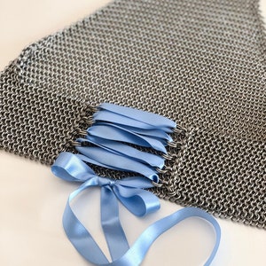 Chainmail Costume Armor Top With Victorian Ribbon Back - Etsy