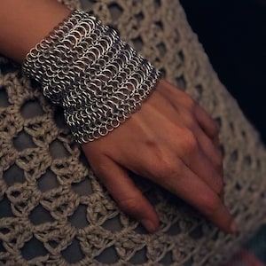 Chainmail Link Bracelet - Modern Sleeve Wrist Armor Jewelry - Etsy