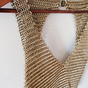Chainmail Open Back Top Crop Party Fashion Garment in Antique Gold ...