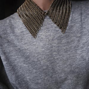 Handmade Antique Gold Chainmail Collar Necklace: European Pattern - Etsy