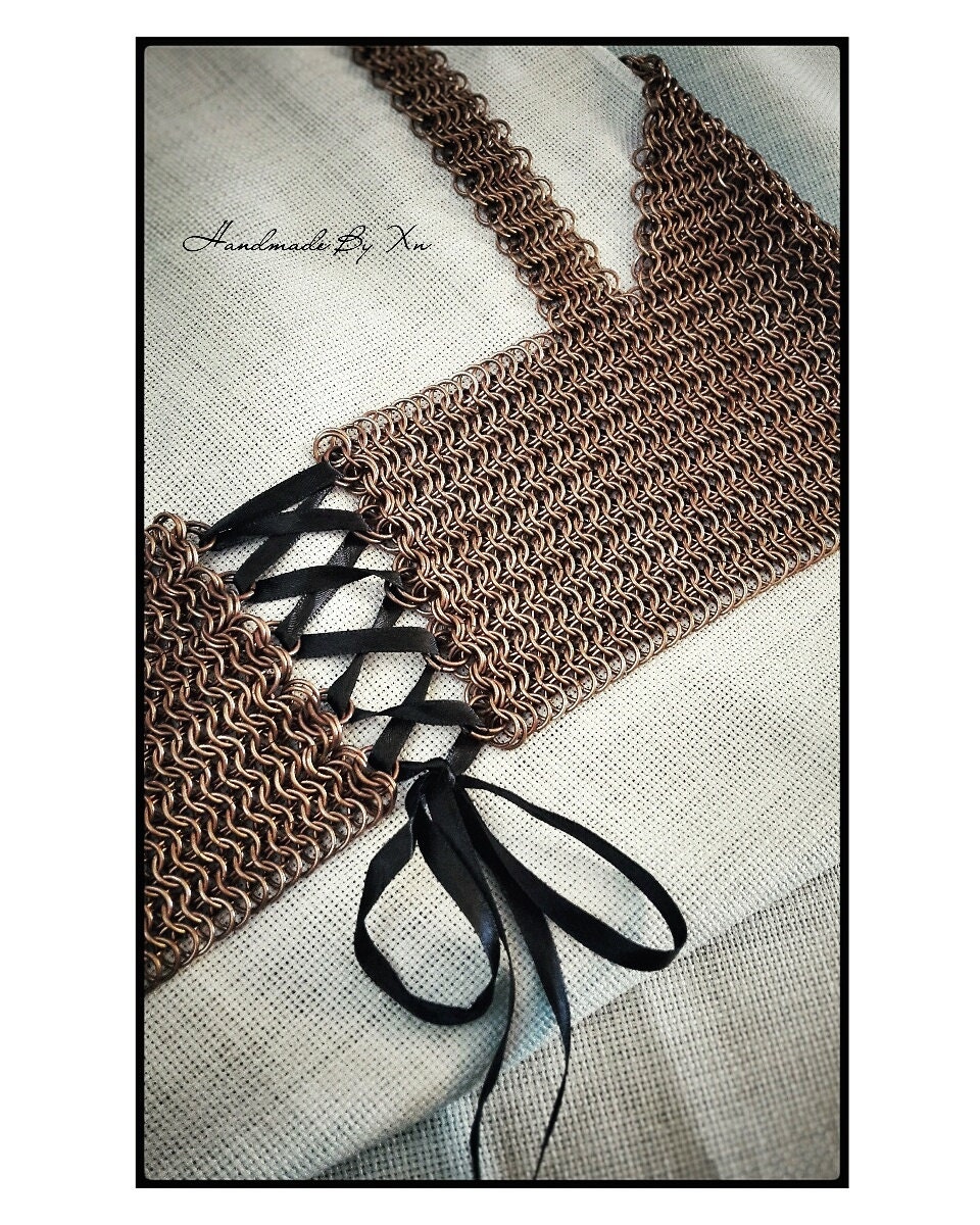 Chainmail Body Garment Metal Armor Top in Copper Color - Etsy UK