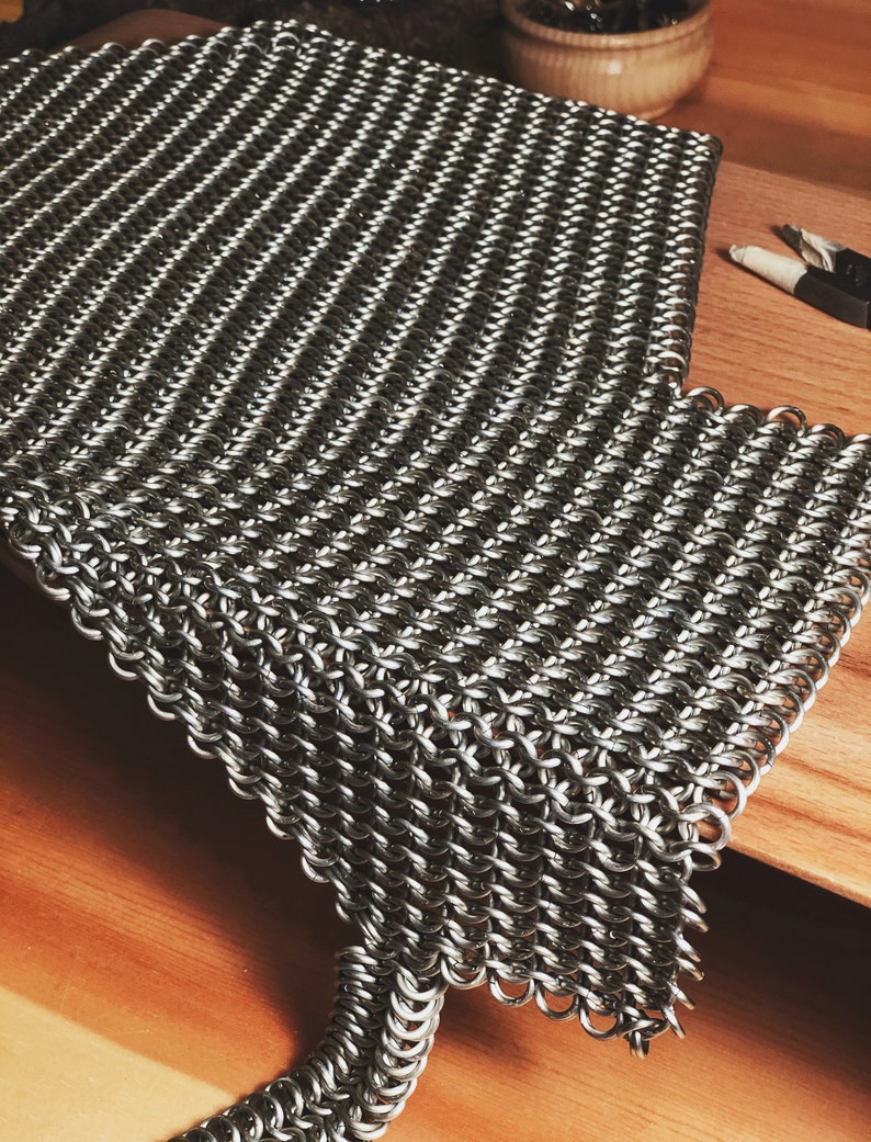 Chainmail Costume Armor Top With Victorian Ribbon Back - Etsy