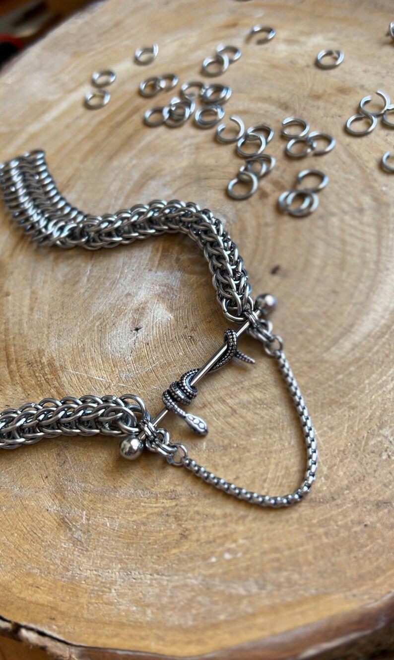 Handmade Stainless Steel Chainmail Snake Choker: Unique Jewelry Gift - Etsy