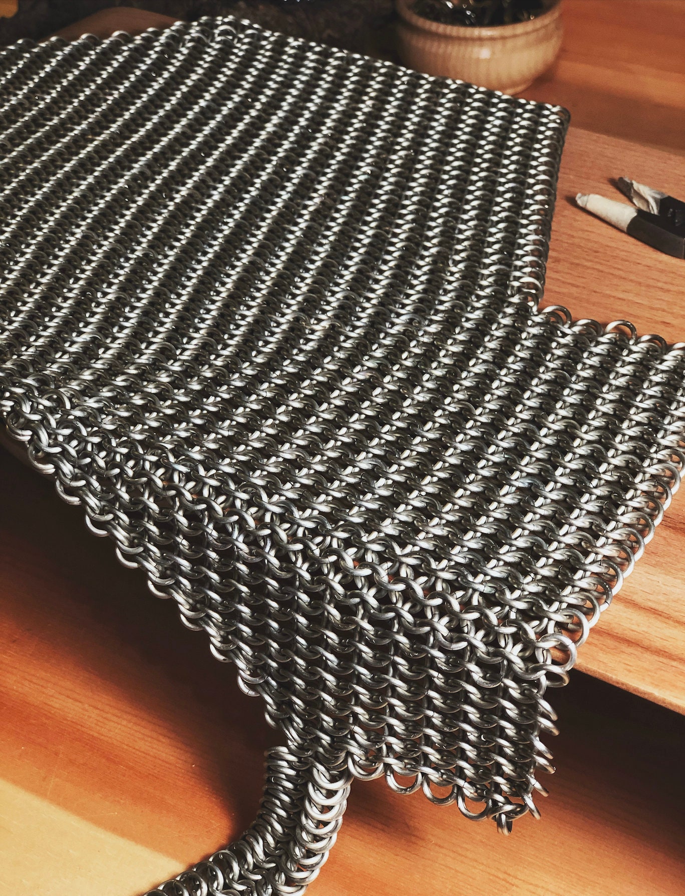 Silver Moon Chainmail Top Costume Armor Crop With Open Back - Etsy