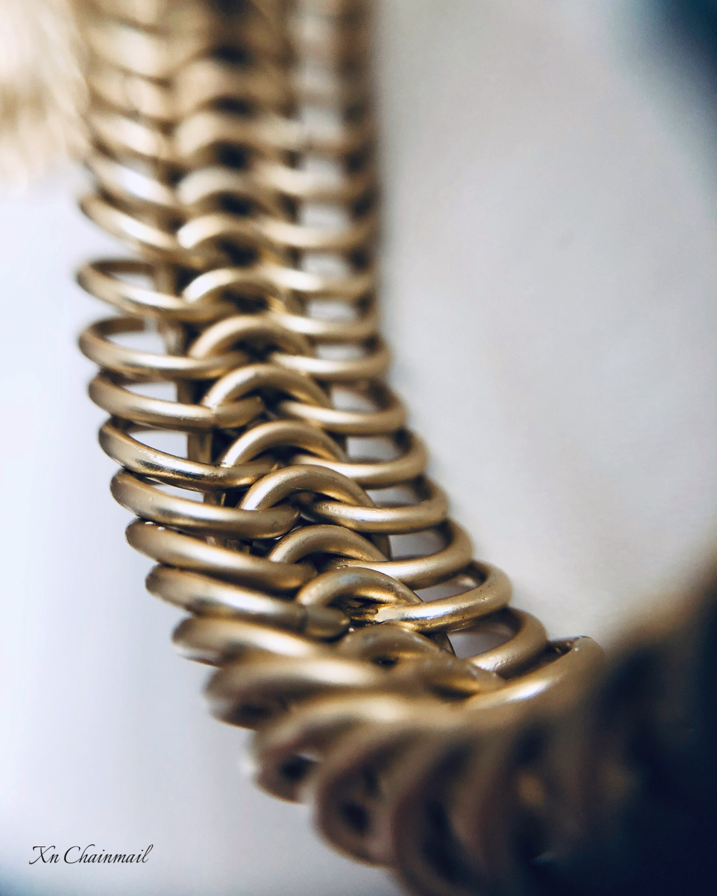 Chainmail Choker Necklace in Matt Gold Hypoallergic Aluminum Jewelry - Etsy