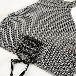 Chainmail Costume Armor Top With Victorian Ribbon Back - Etsy