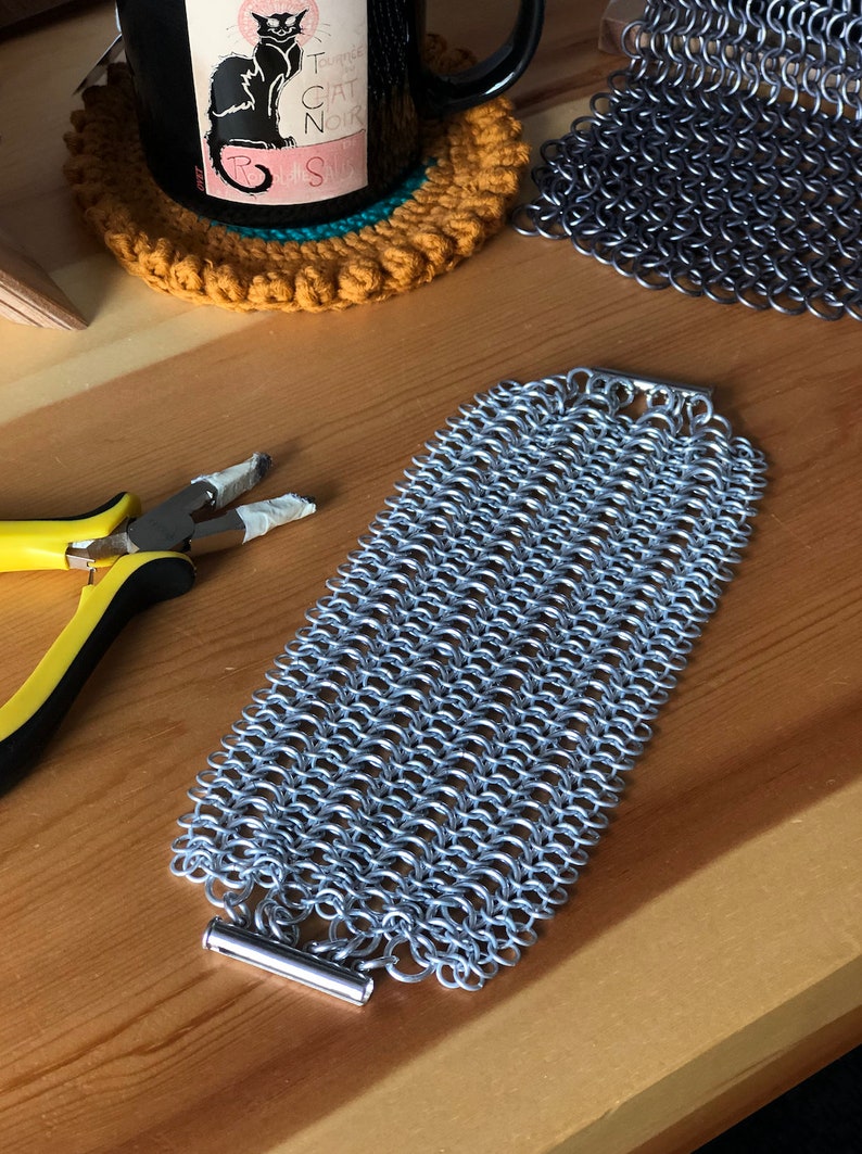 Chainmail Link Bracelet Modern Sleeve Wrist Armor With BONUS - Etsy