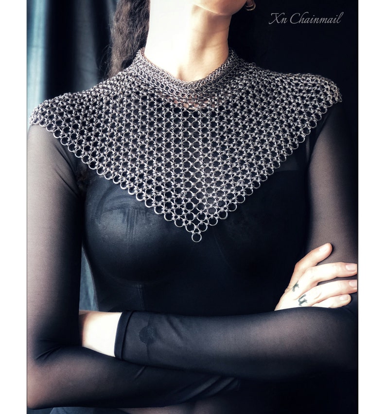 HELIX OF STARS: Chainmail Neck & Shoulder Garment, Body Accessory in ...