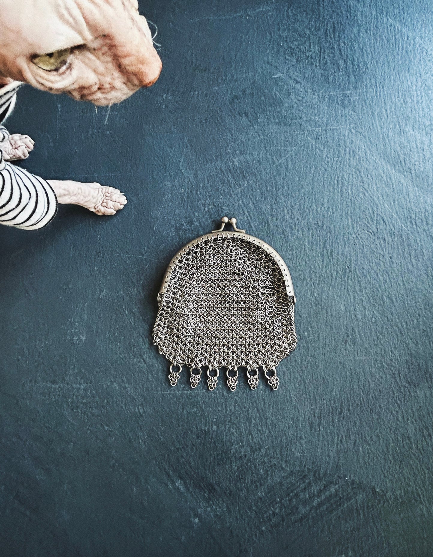 Vintage Chainmail Mesh Antique Silver Purse "leyla" Handmade Shoulder ...