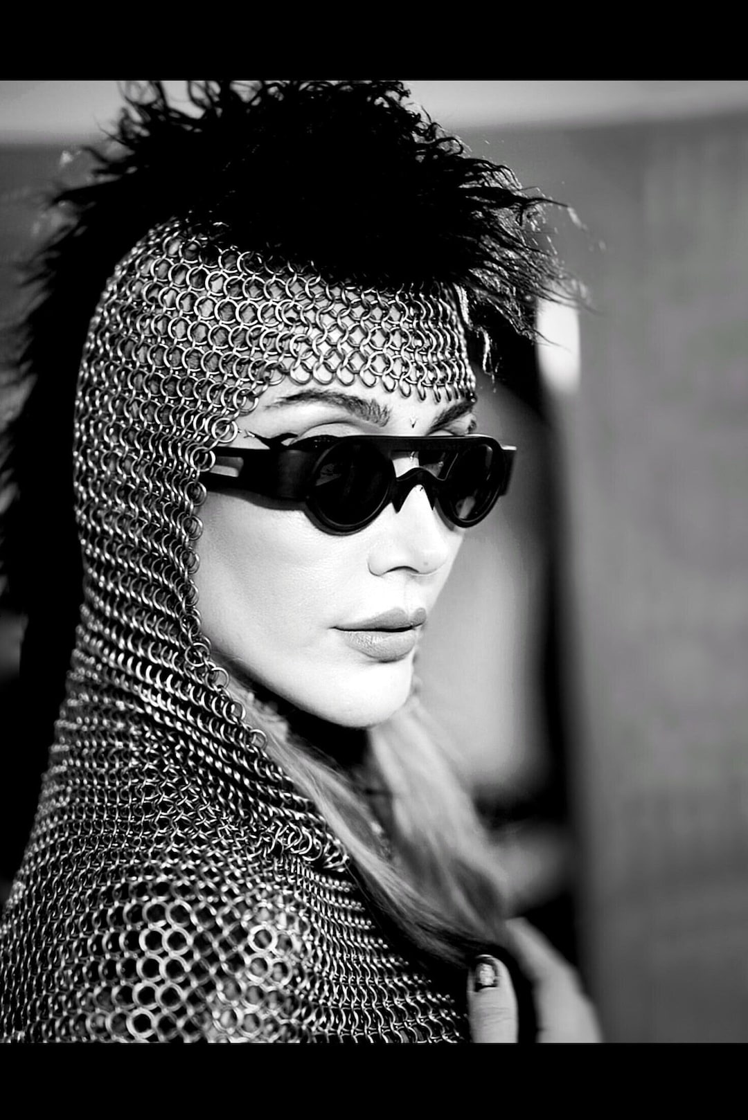 Chainmail Headpiece Metal Coif Handmade Medieval Accessory Fantasy Larp ...