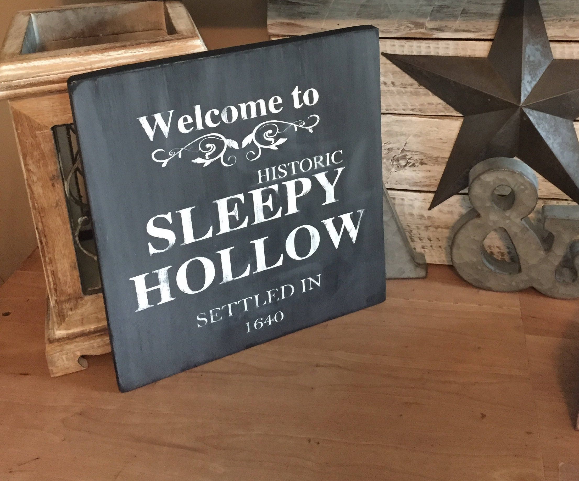 Sleepy Hollow Halloween Sign/home Decor/wall Decor/home & | Etsy