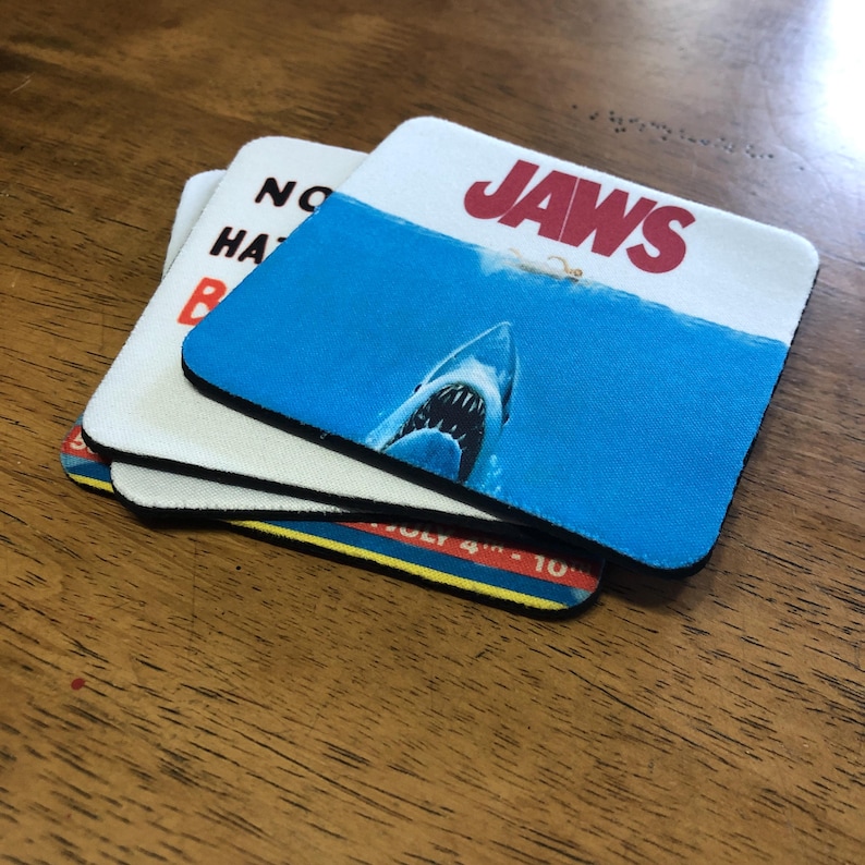 Jaws Themed Drink Coasters- Set of 4 - Etsy