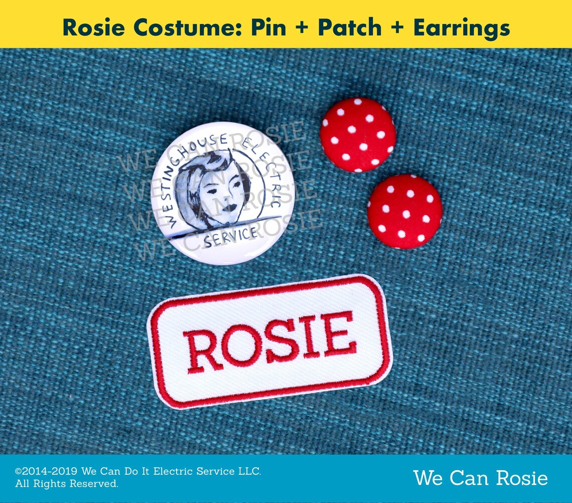 Rosie the Riveter Pin and Patch Collar Pin Employment Badge | Etsy