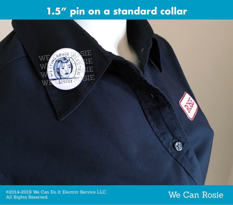 Rosie the Riveter Pin and Patch, Collar Pin, Employment Badge, Costume ...