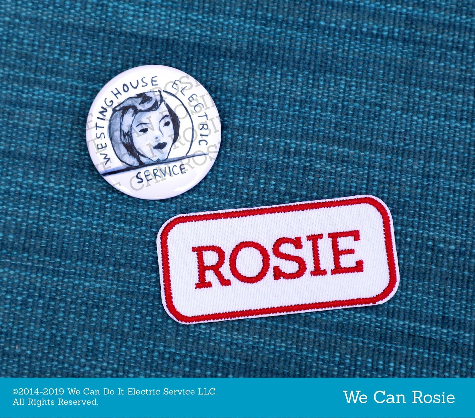 Rosie the Riveter Pin and Patch, Collar Pin, Employment Badge, Costume ...