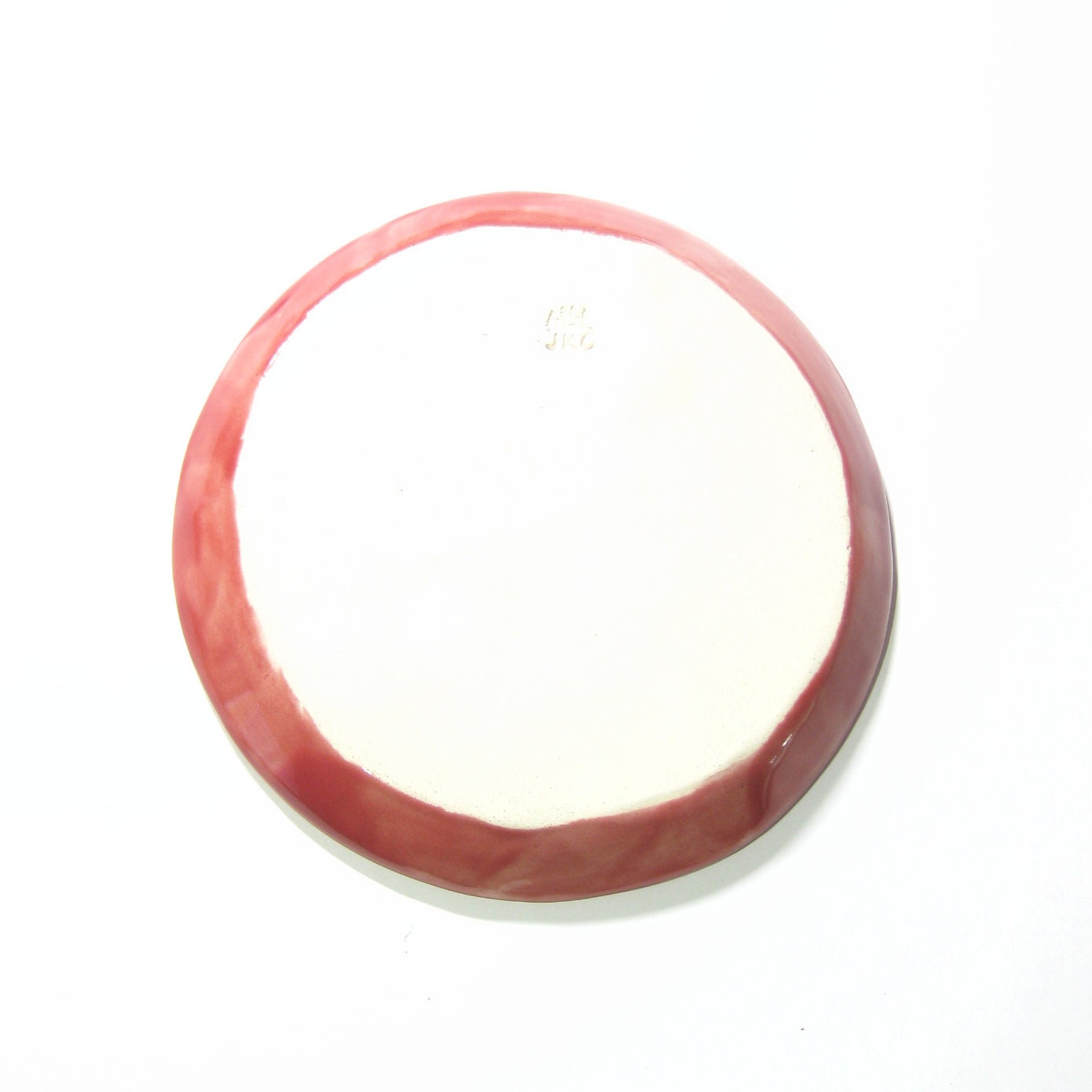 Cat Faces Ceramic Plate Cat Dish Red Round Pottery Plate | Etsy