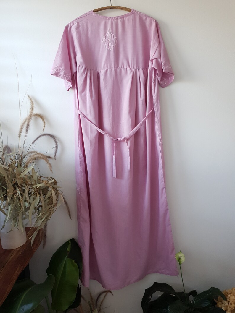 Vintage Handmade Lilac Purple Embroidered Mumu With Straps | Etsy