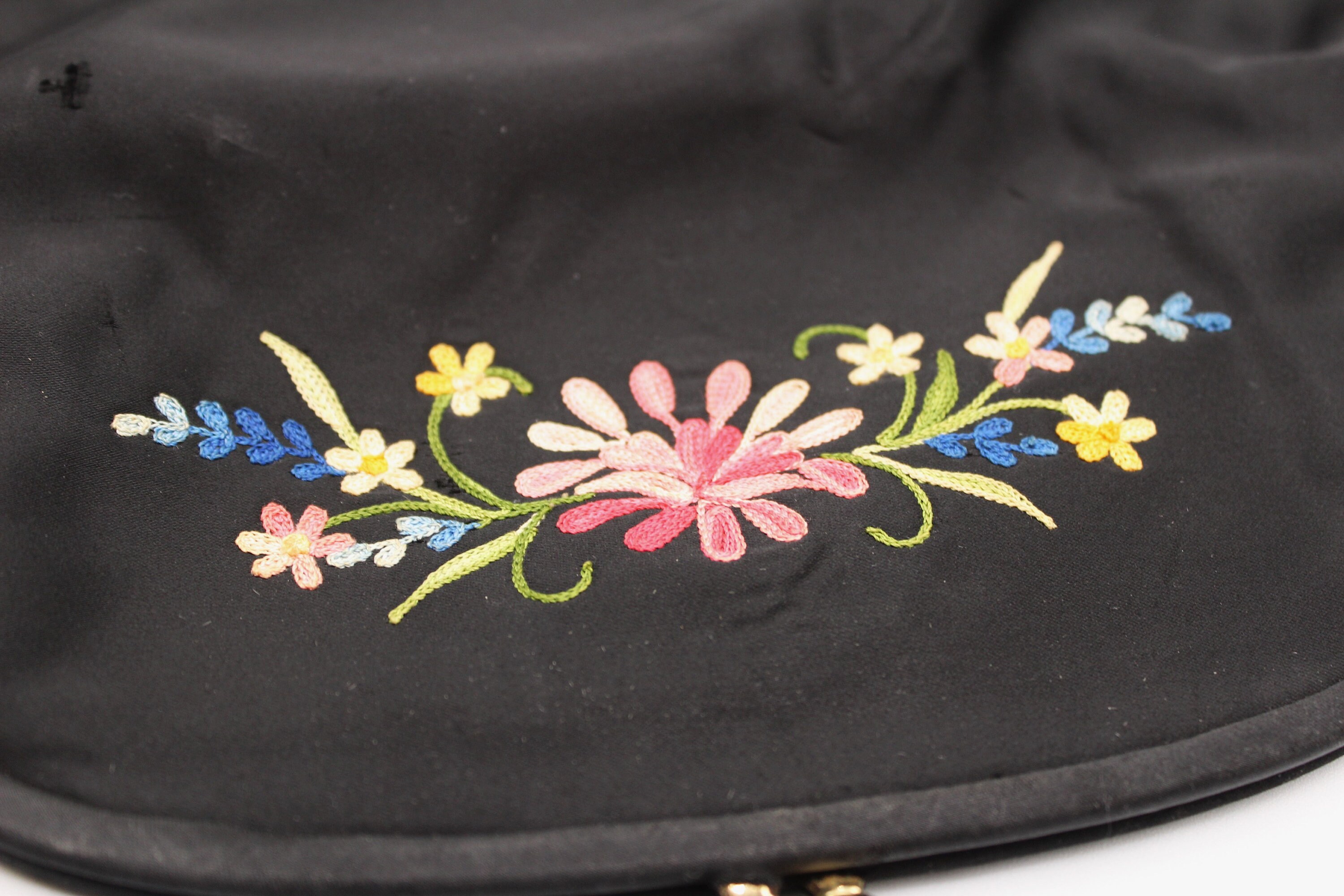 Vintage 50s Ingber Black Fold Over Clutch With Bright Colorful ...