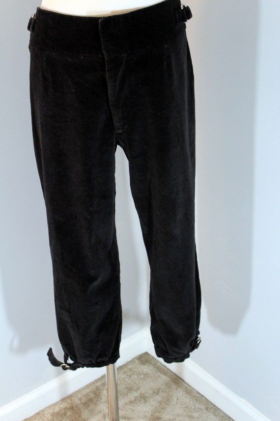 Rare Woman's Vtg Black Velvet Knickerbocker pants by … - Gem