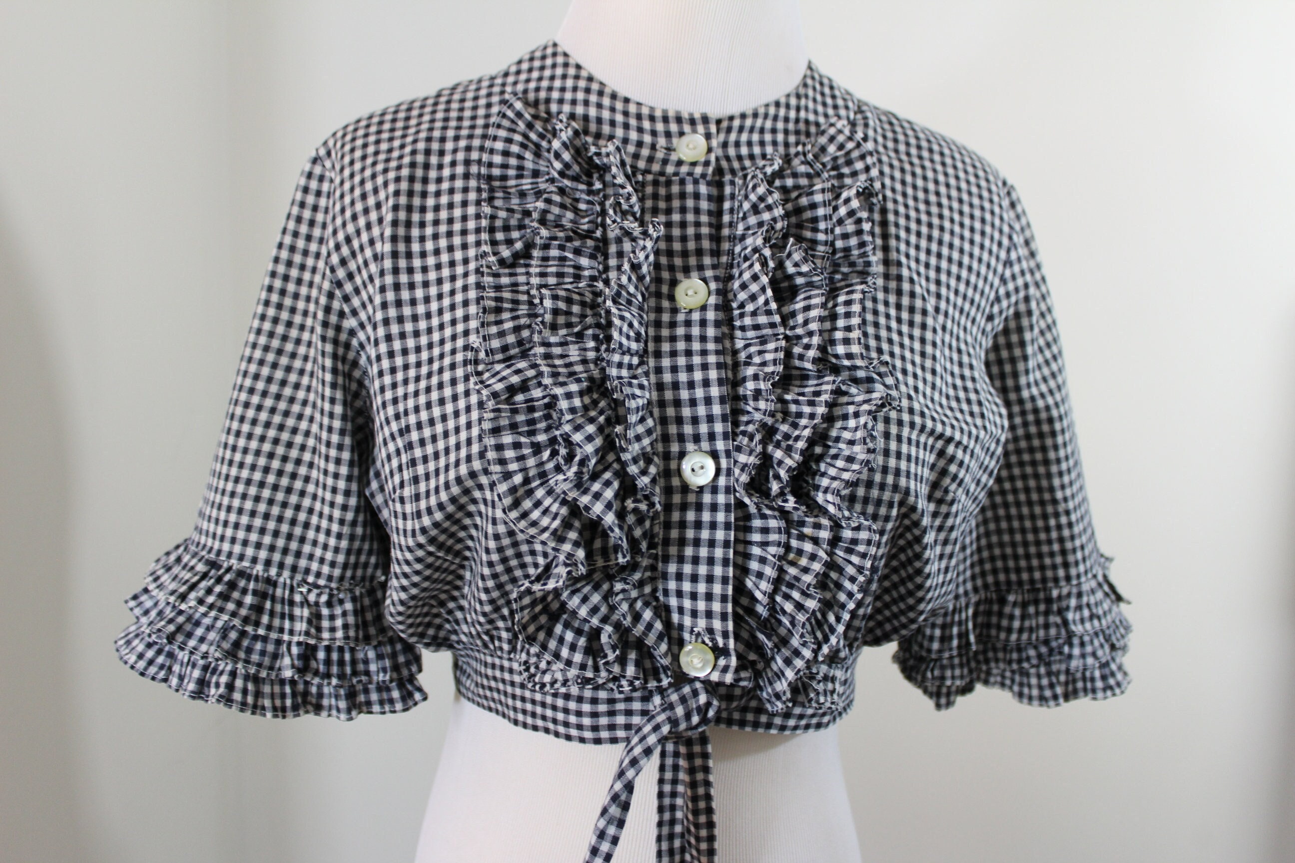 Womans Vintage 50's Black and White Small Gingham - Etsy