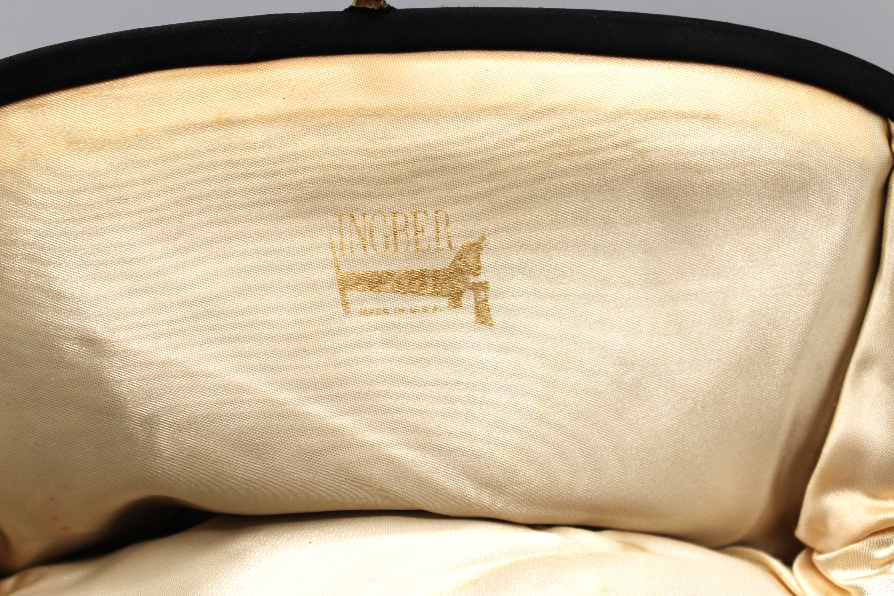 Vintage 50s Ingber Black Fold Over Clutch With Bright Colorful ...