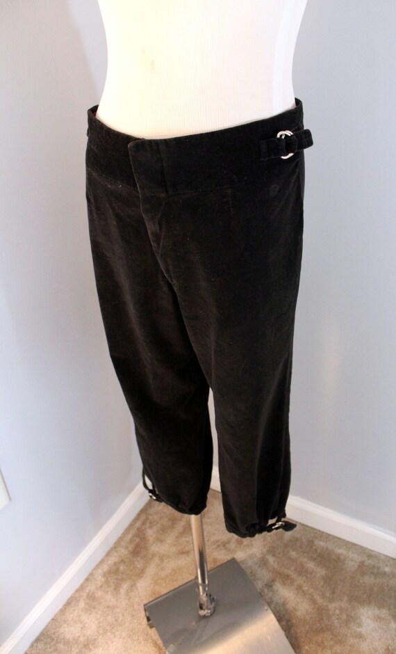 Rare Woman's Vtg Black Velvet Knickerbocker pants by … - Gem
