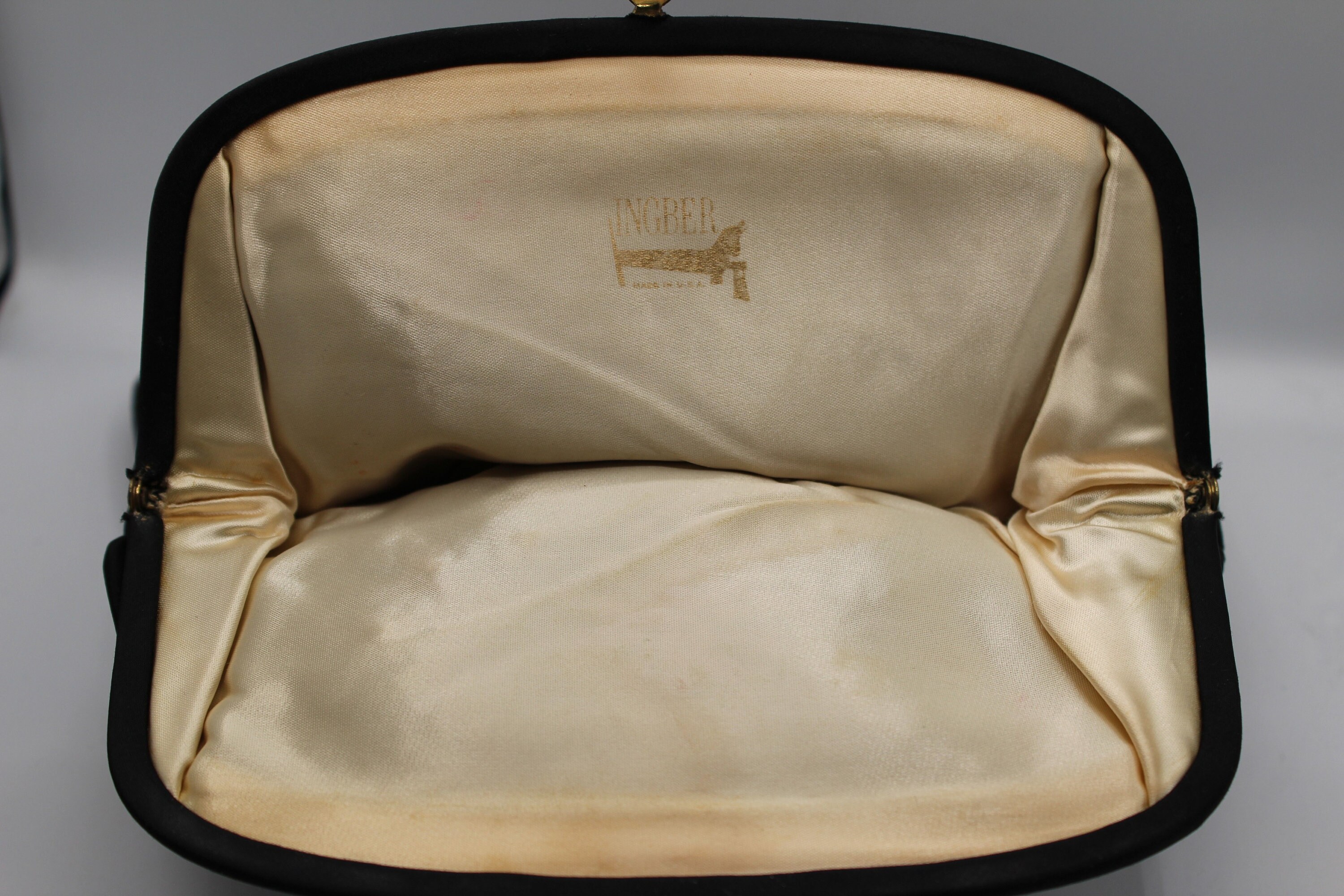 Vintage 50s Ingber Black Fold Over Clutch With Bright Colorful ...