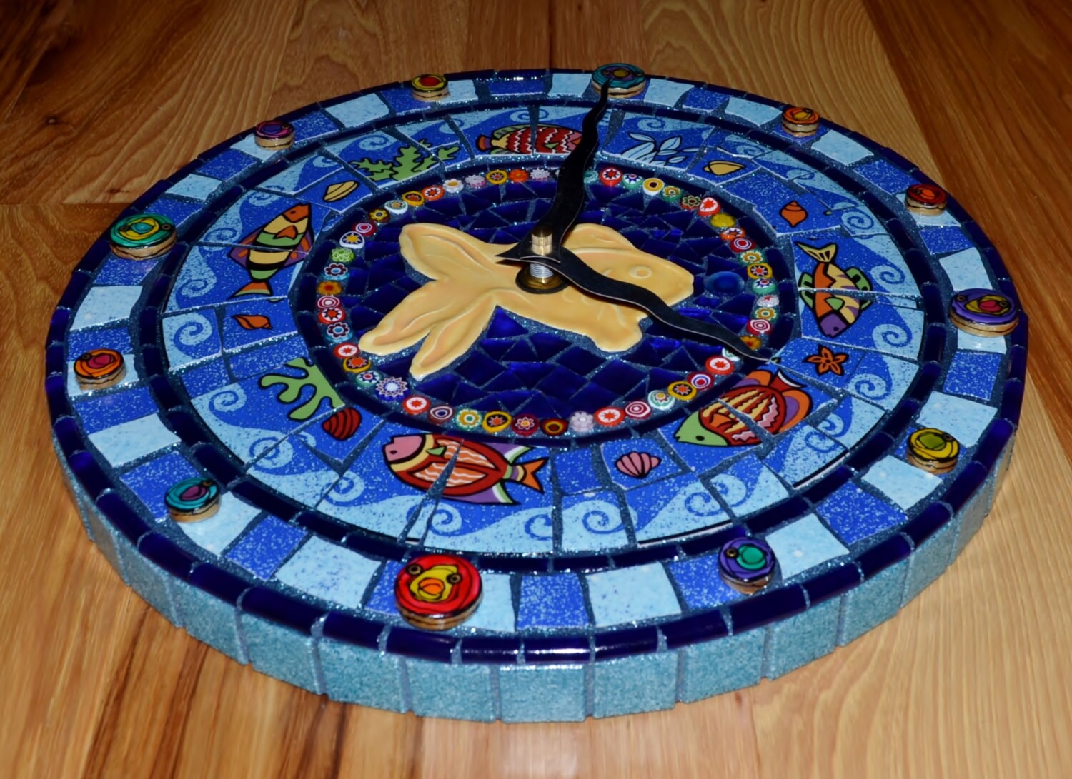 Under the Sea Mosaic Clock - Etsy