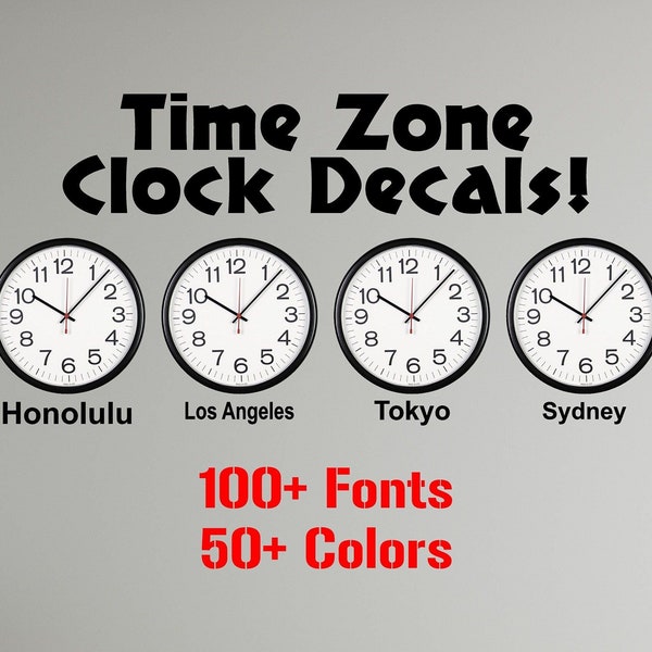 Clock Wall Decal - Etsy