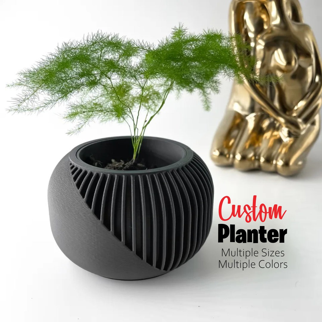 Custom Printed Indoor Planter Pot With Drainage Flower Pot Succulents ...