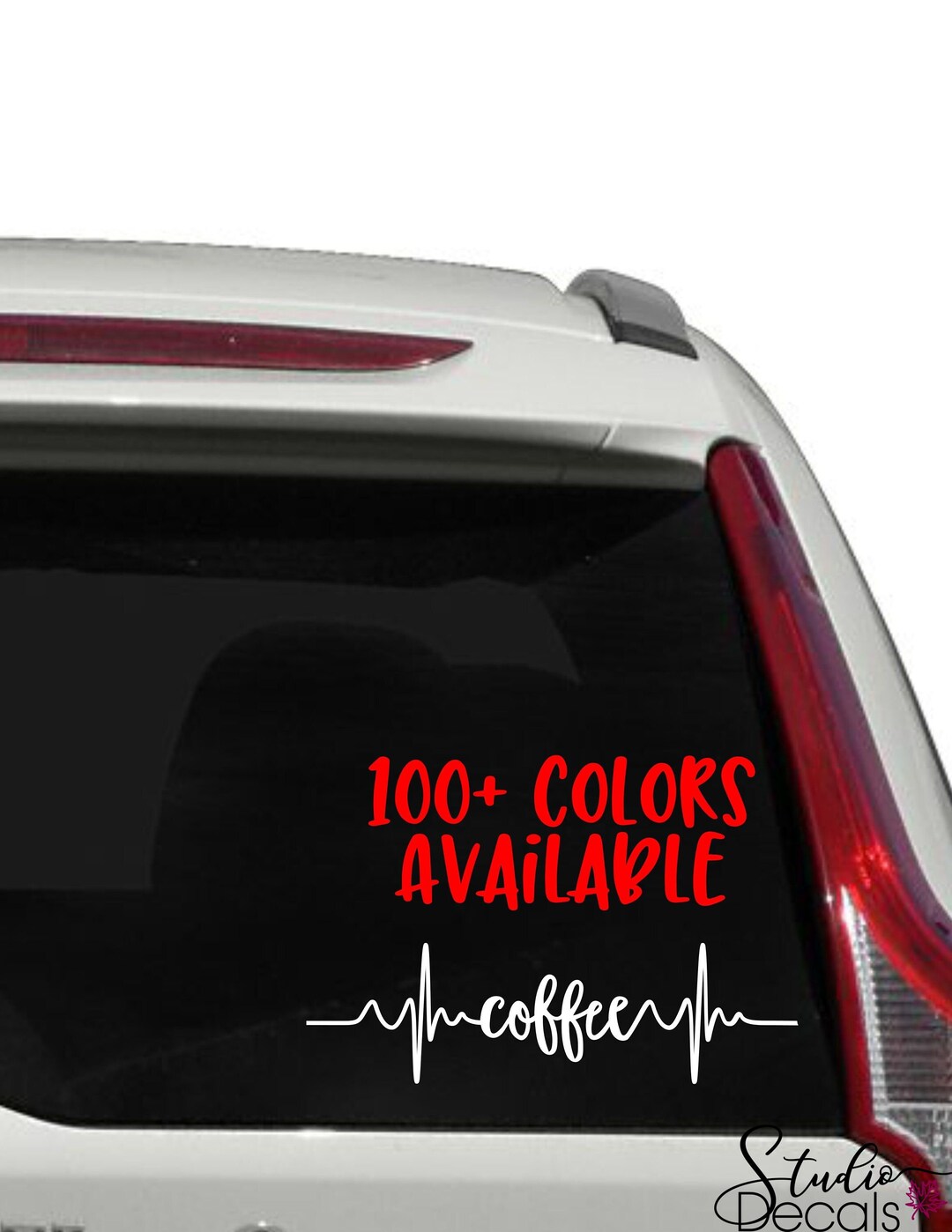 Coffee Heartbeat Car Decal Heart Beat Decal I Heart Stuff - Etsy