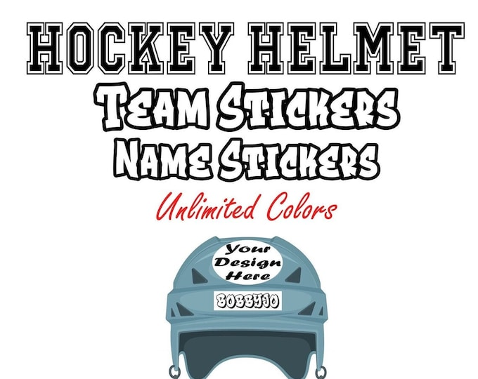 Custom Helmet Stickers for Logos & Names Custom Stickers Custom Team ...
