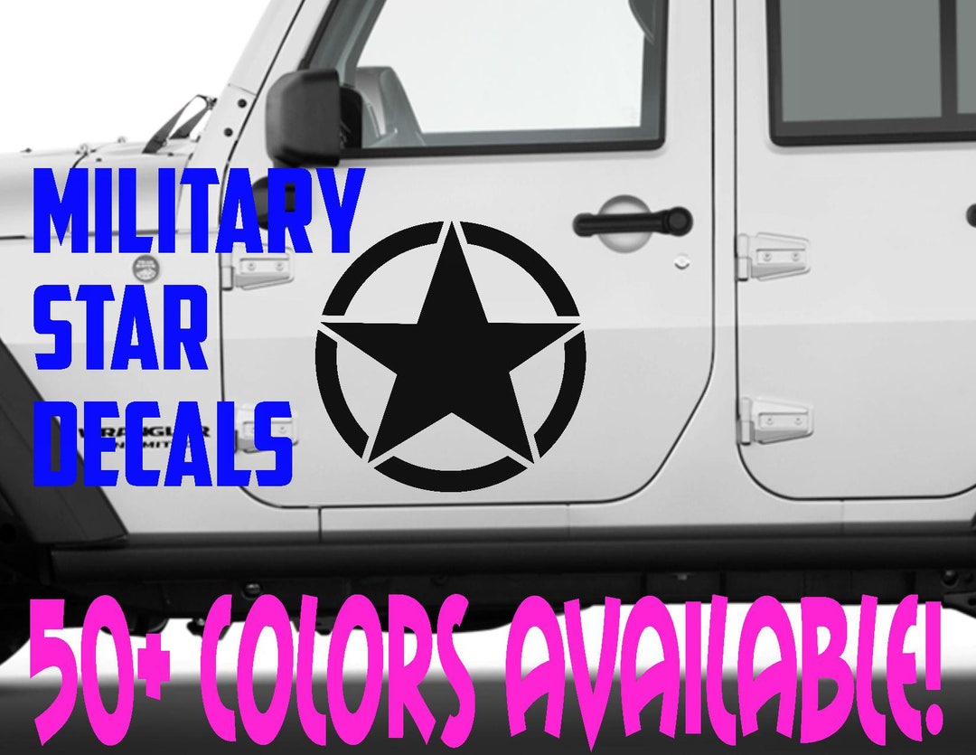 Military Star Decal Military Army Star Decal Stickers for - Etsy