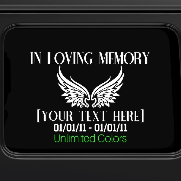 In Loving Memory Car Decal - Etsy