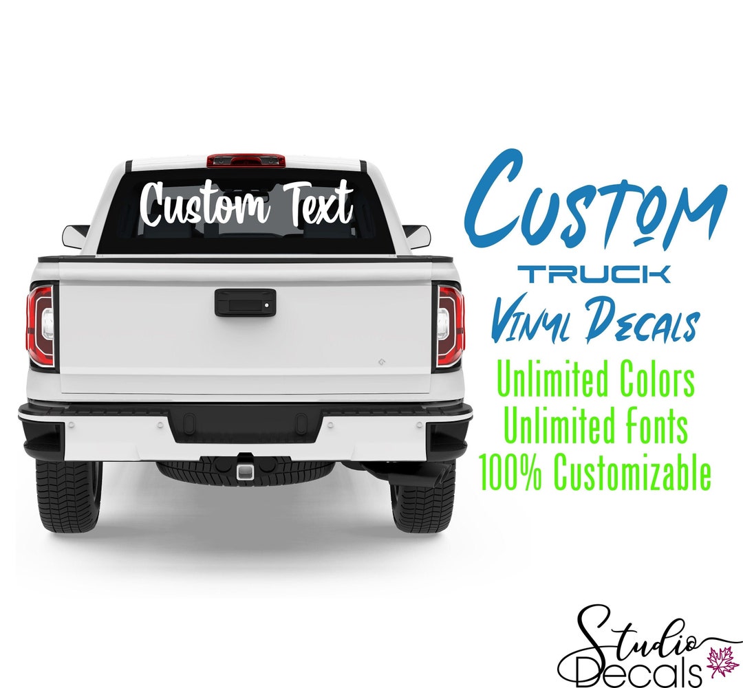 Custom Truck Vinyl Decals Windshield Decals Vinyl Car Truck - Etsy