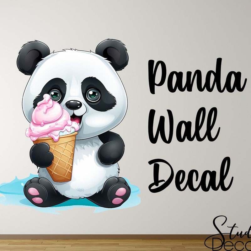 Panda Wall Decal - Etsy