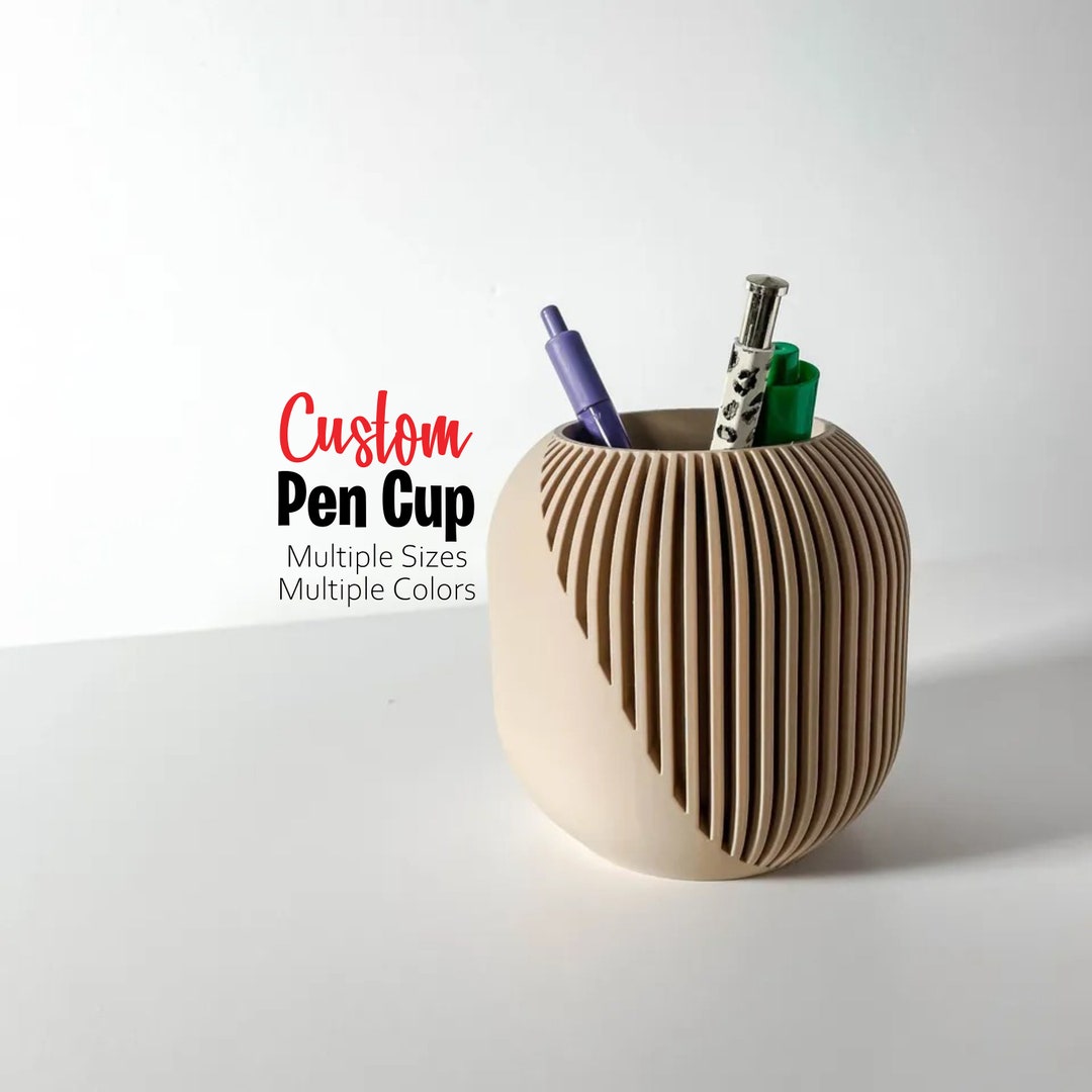 Custom Printed Pen Cup Desk Top Organizer 3D Printed Pen Cup 3D Printed ...