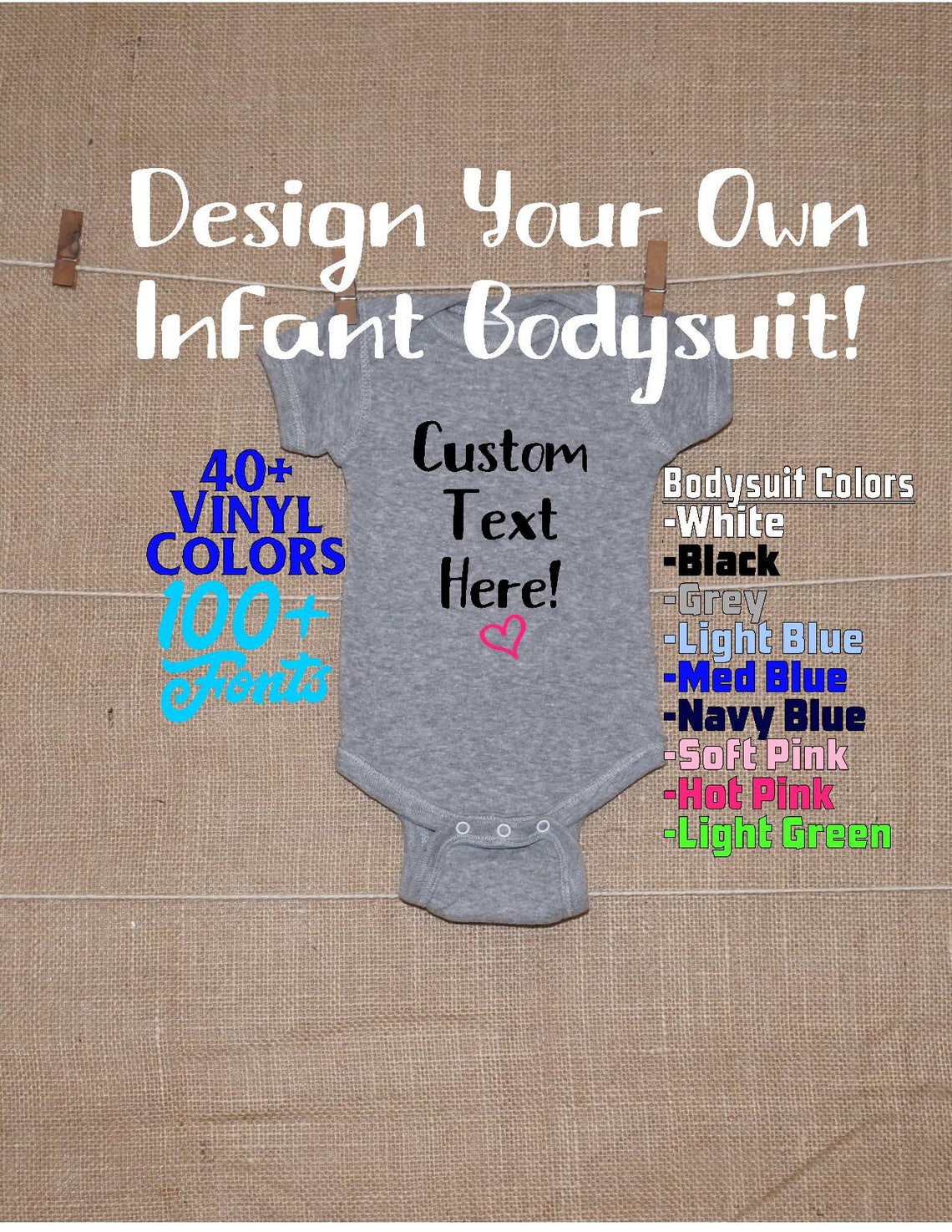 Custom Infant Bodysuit Custom Bodysuit Personalized Infant | Etsy