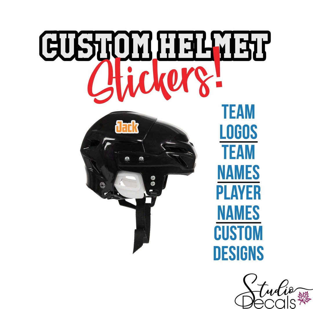 Custom Helmet Stickers for Logos & Names Custom Stickers - Etsy