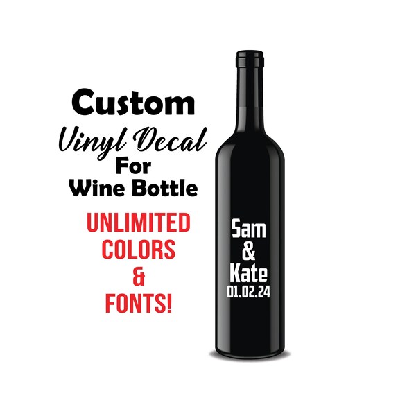 Custom Wine Bottle Decals - Etsy