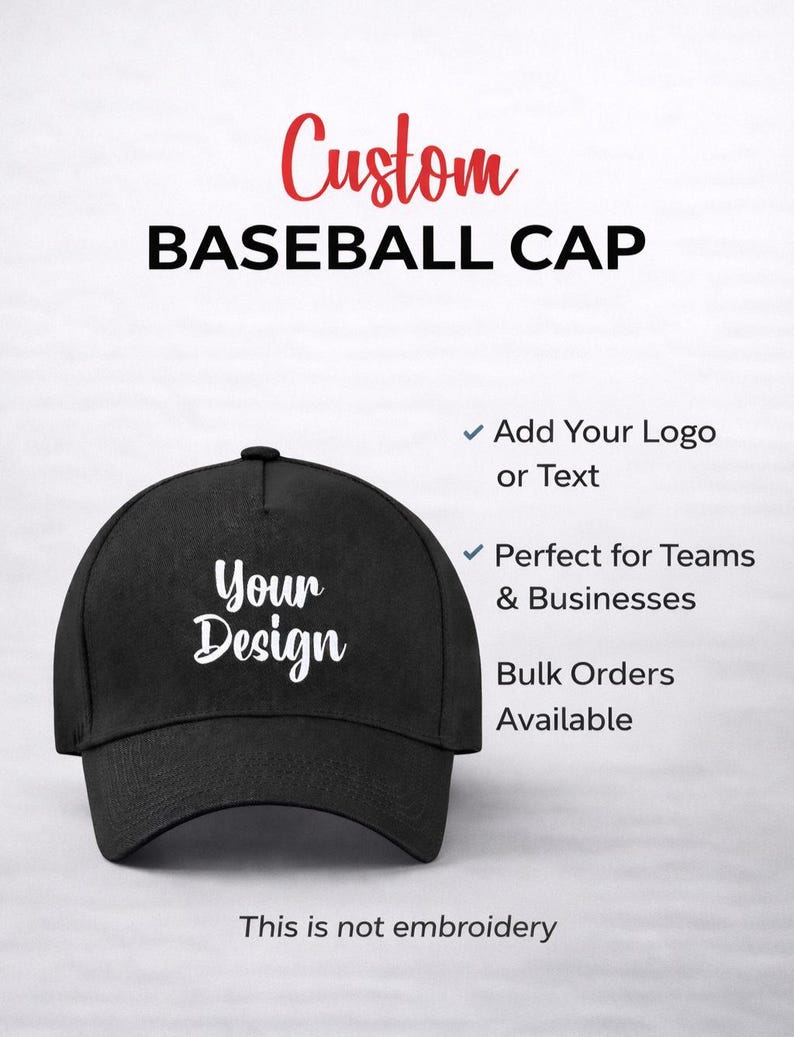 Custom Value Baseball Hat - Cheap Custom Cap - Custom Company Logo Hats ...