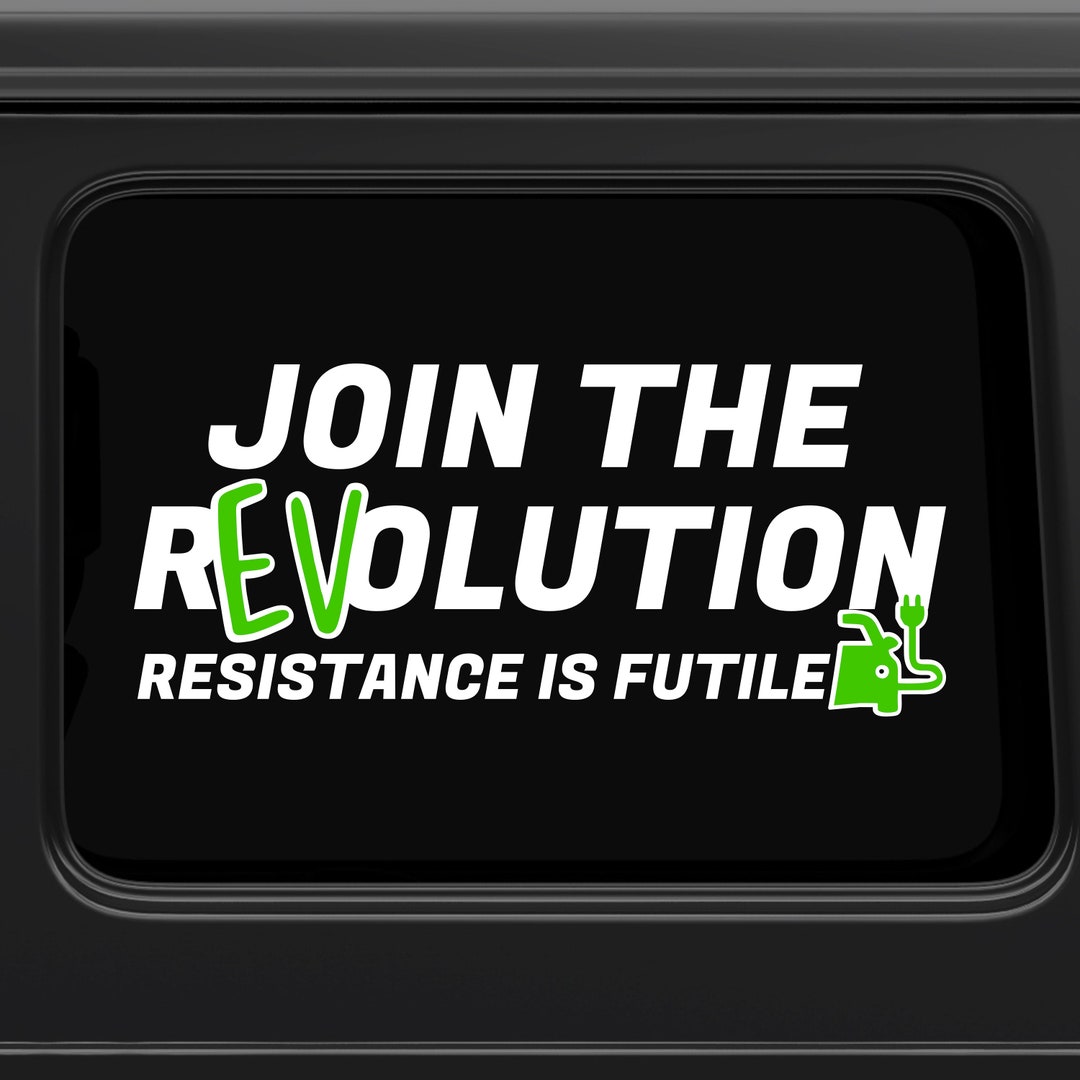 Join the Revolution EV Vinyl Decal - Electric Vehicle Decal - EV ...