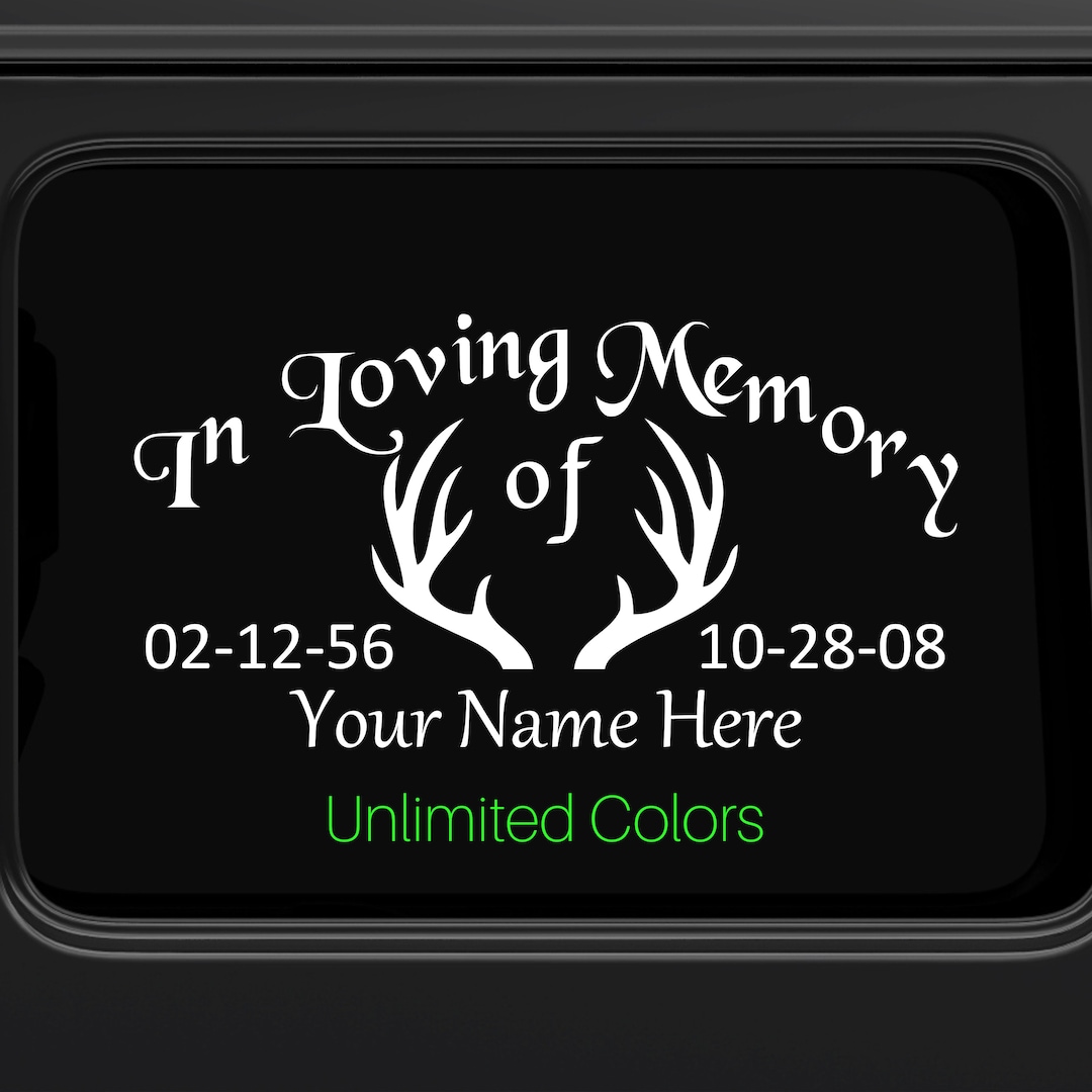 In Loving Memory of Car Decal, Memorial Decal for Family and Friends in ...